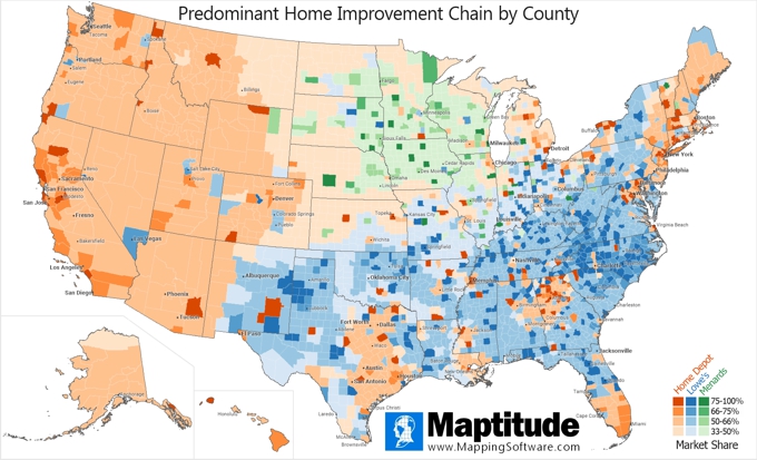 Calculate Market Share for Multiple Brands | Maptitude