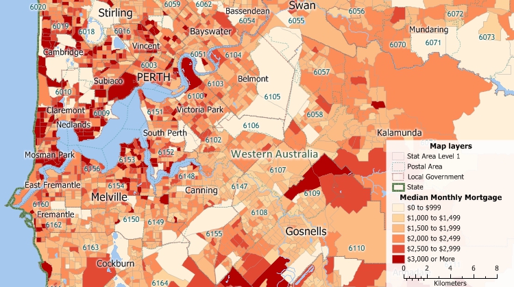 Australia Map Software for Banking - Banking map software