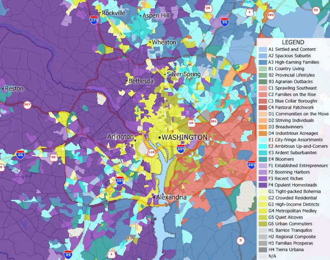Geodemographic Segmentation Data for Maptitude