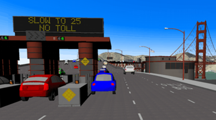 TransModeler Traffic Control Simulation