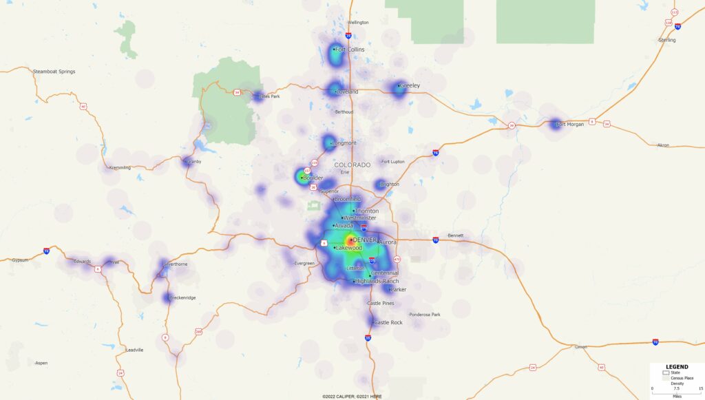 How do I change the color of Density Grids? - Maptitude Learning Portal