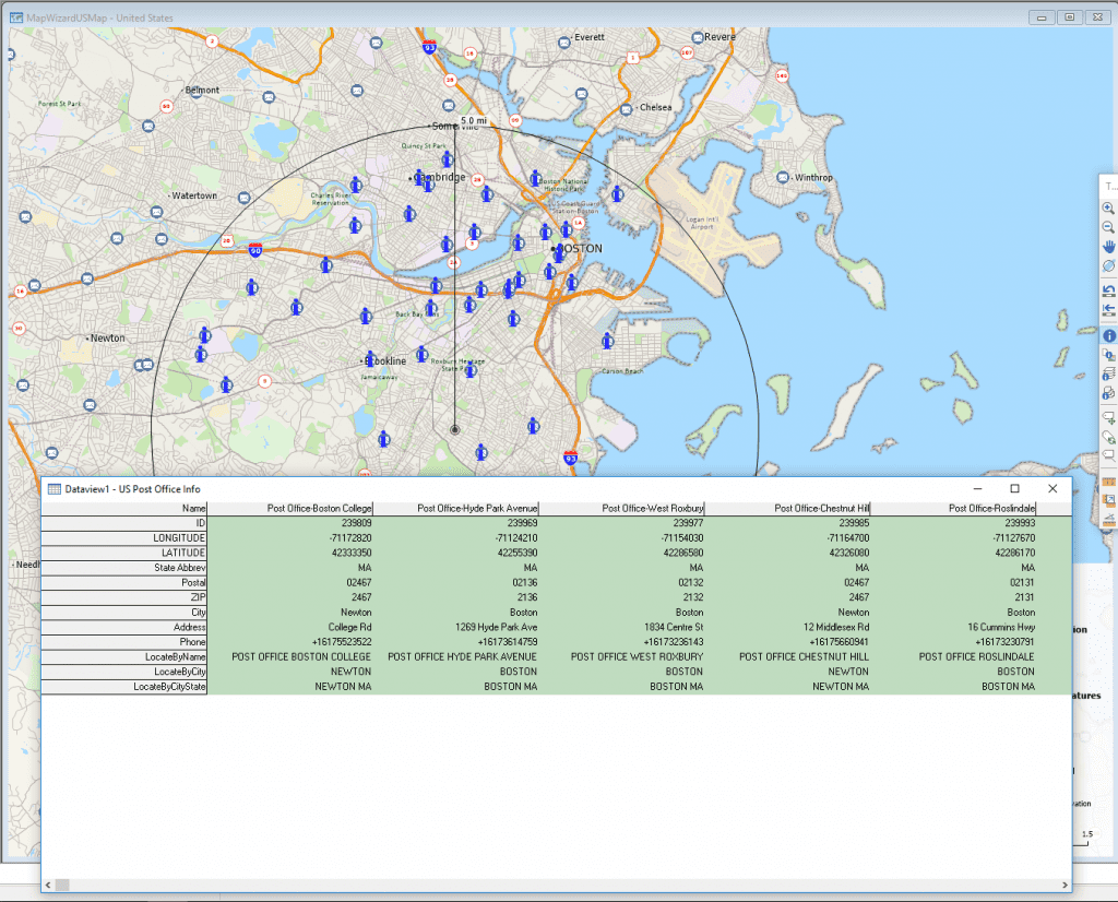 How do I find all the points of a given layer in an area? - Maptitude ...