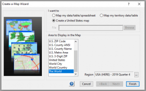 How do I open a world map in Maptitude? - Maptitude Learning Portal