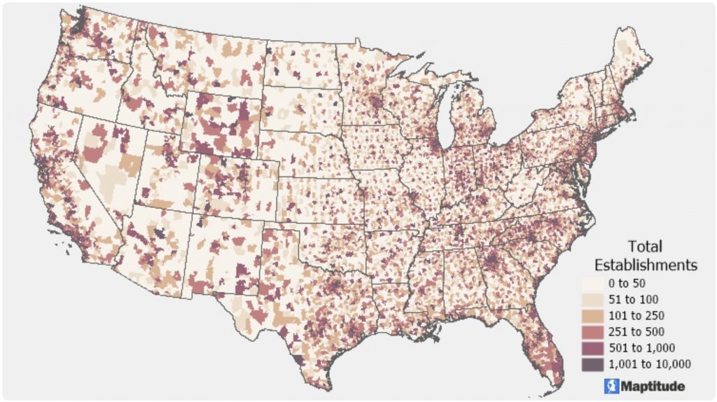 What Are ZIP Code Business Patterns? - Maptitude Learning Portal