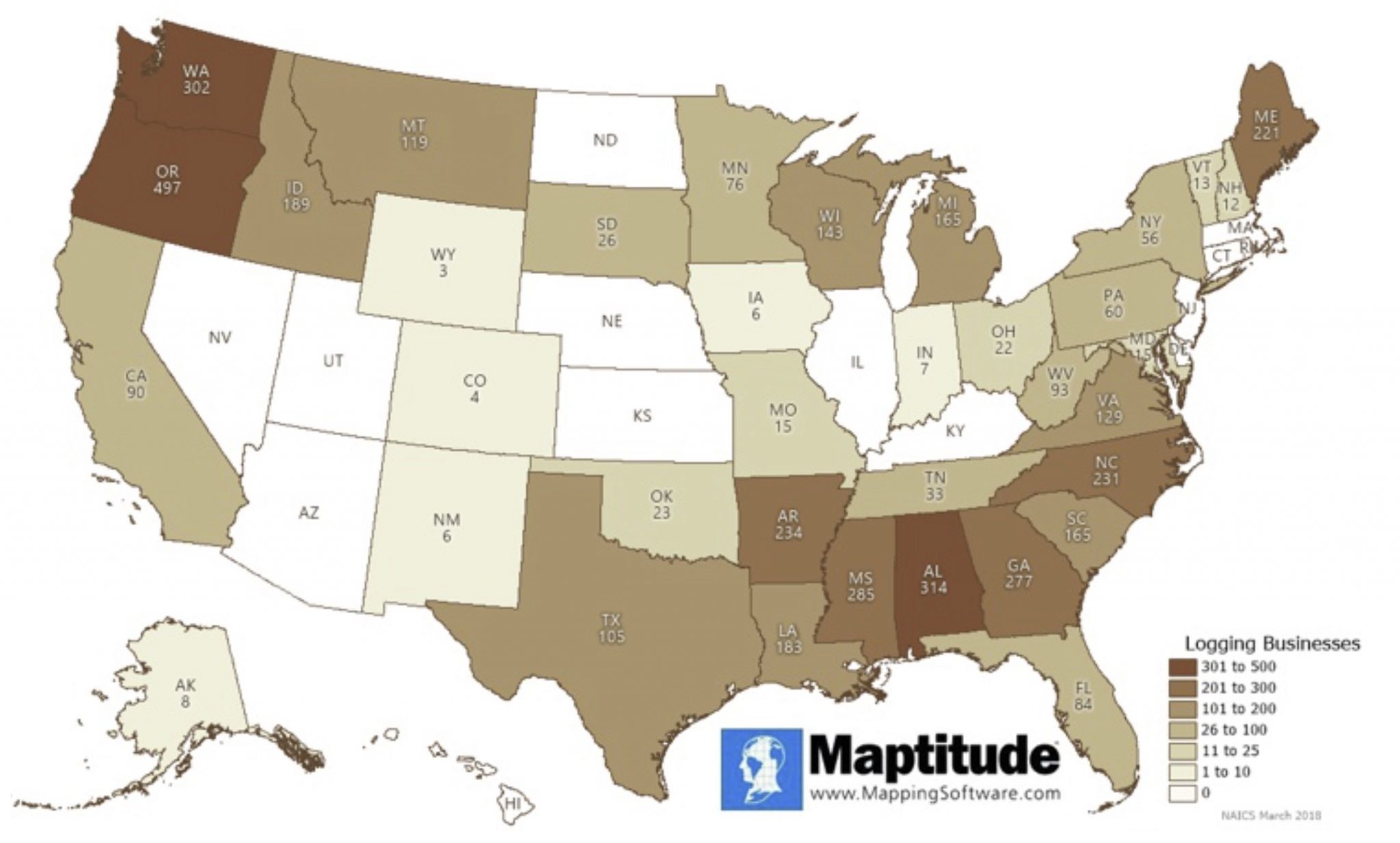 How Do I Map Business Counts or NAICS by ZIP Code? - Maptitude Learning ...