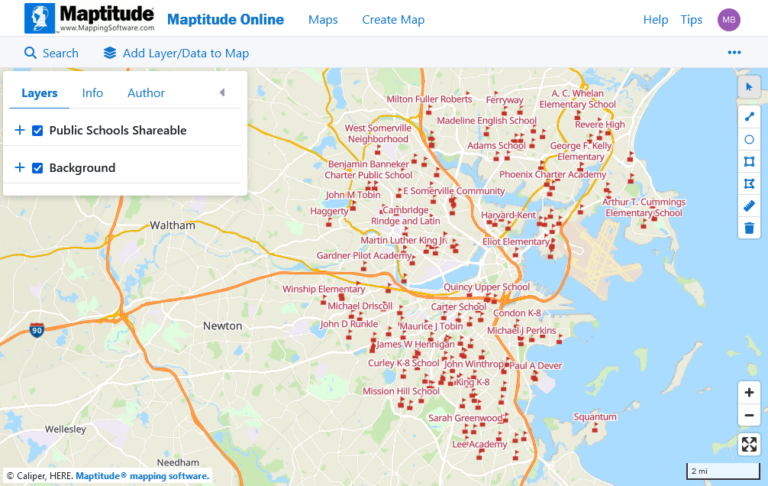 How Do I Use Free Add-on Layers in My Online Maps? - Maptitude Learning Portal