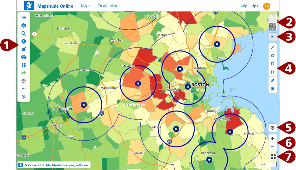 Viewing Maptitude Online Maps