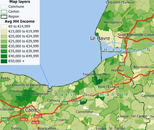 Maptitude Mapping Software for France