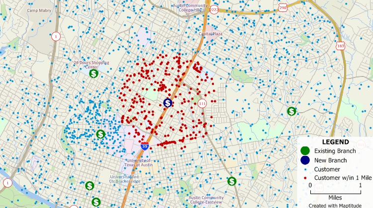 Map Software Solution for Banking - Banking map software